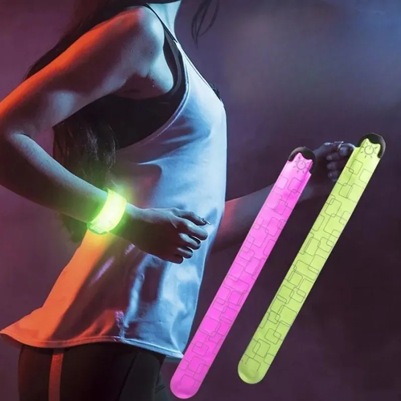 LED-Wrist-Band-High-Brightness-Decorative-Rechargeable-LED-Slap-Glowing ...