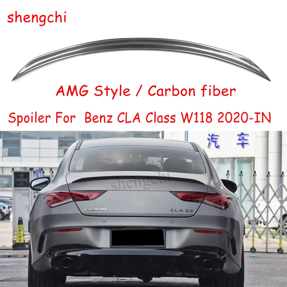 C118-AMG-Style-FRP-Carbon-Fiber-Rear-Trunk-Spoiler-For-Mercedes-CLA ...