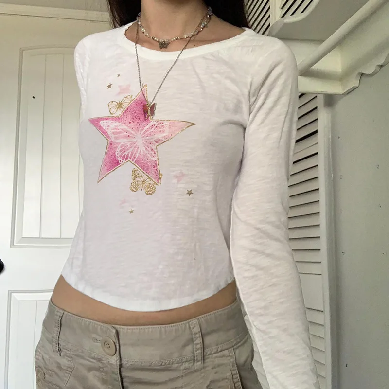 Moda EMO Star Design Spice Girl Hotel Fiesta texto estético Sexy Y2K ...