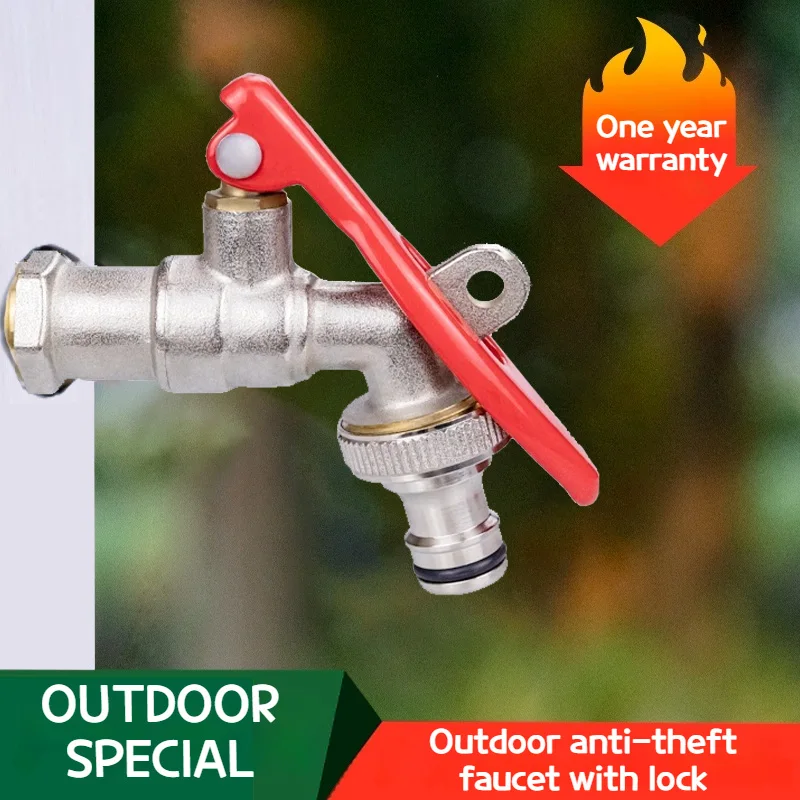 TMOK-1-2-Inch-Brass-Female-Thread-Water-Tap-Lockable-Faucet-Garden-Hose ...