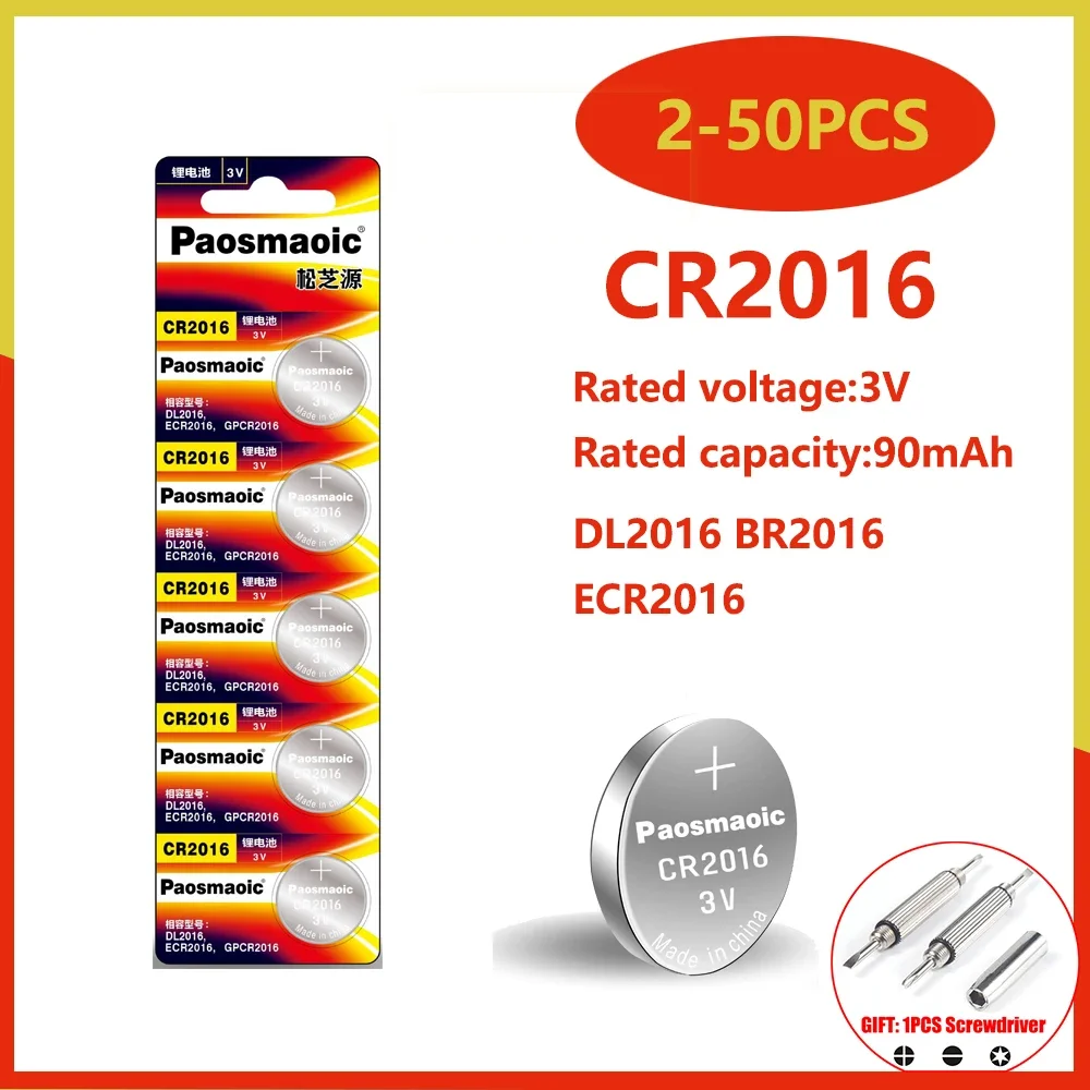 Original-2-50pcs-CR2016-3v-Lithium-Battery-cr-2016-DL2016-BR2016-DL2016 ...