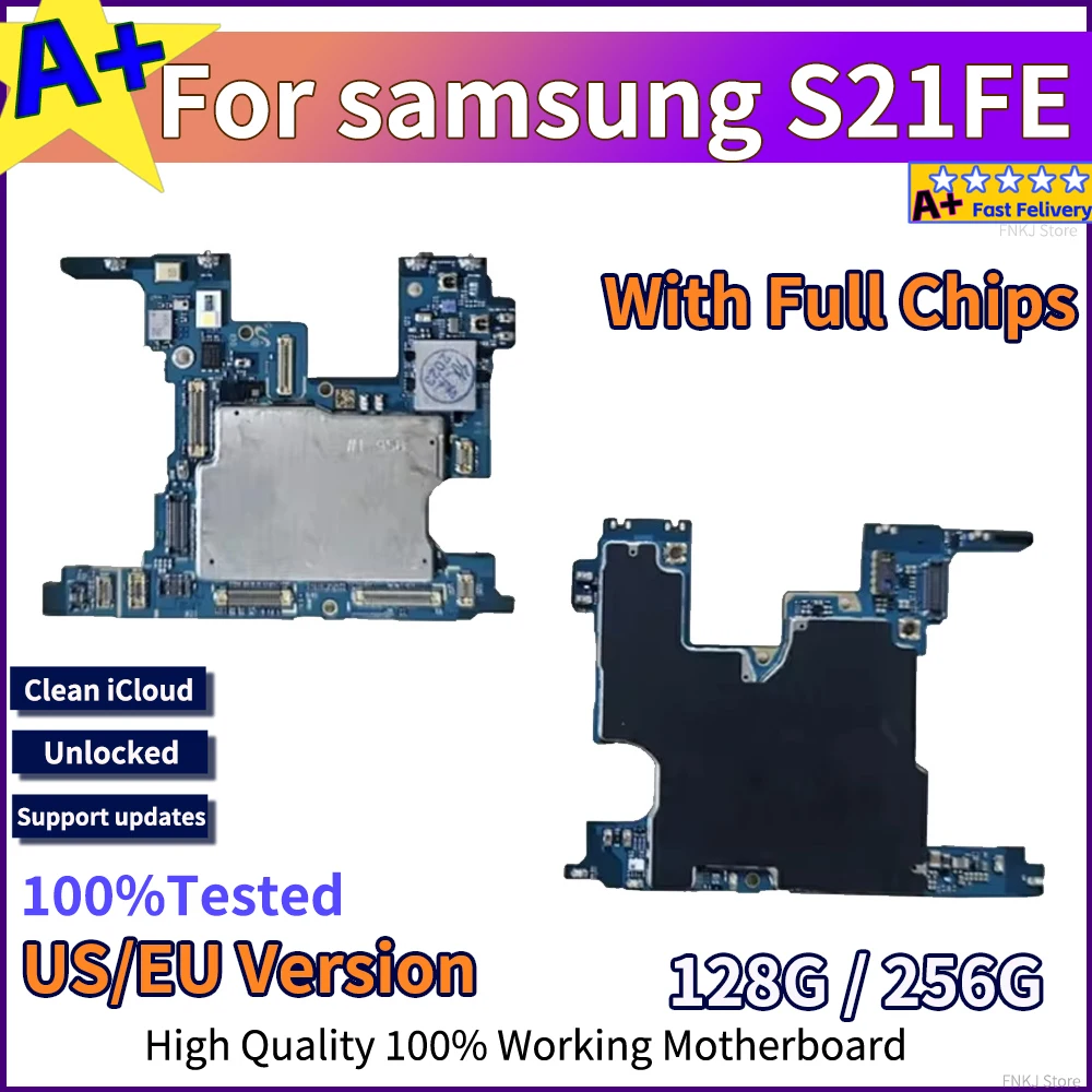 128GB Logic Board For Samsung Galaxy S21 FE G990 G990U G990B With Full ...