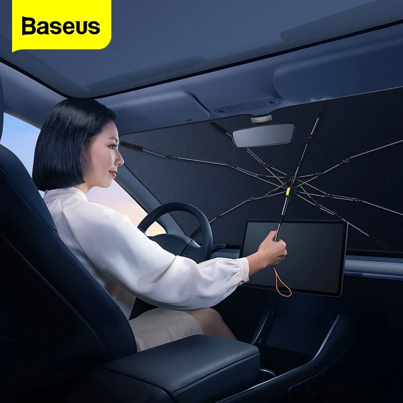 Baseus Car Windshield Sunshades Cover Foldable Sun Visor Shade Umbrella ...