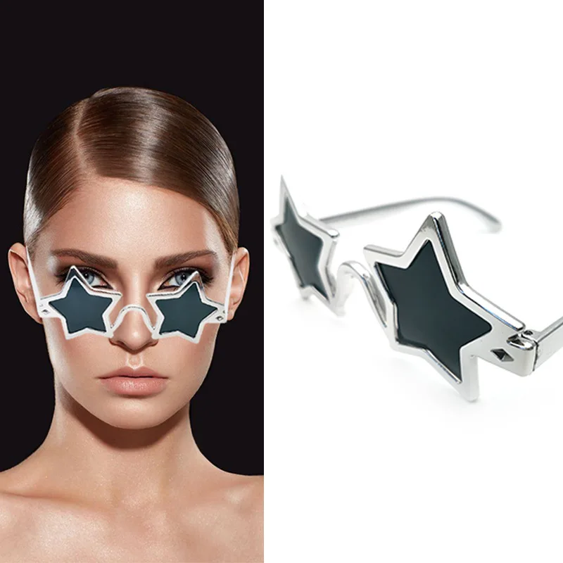 2022-Clear-Five-pointed-Star-Frame-Sunglasses-Funny-Pentagram-Eyewear ...