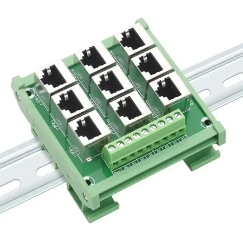 For RJ45 8p8c Ethernet Port Terminal Block Adapter with 9 Screw ...