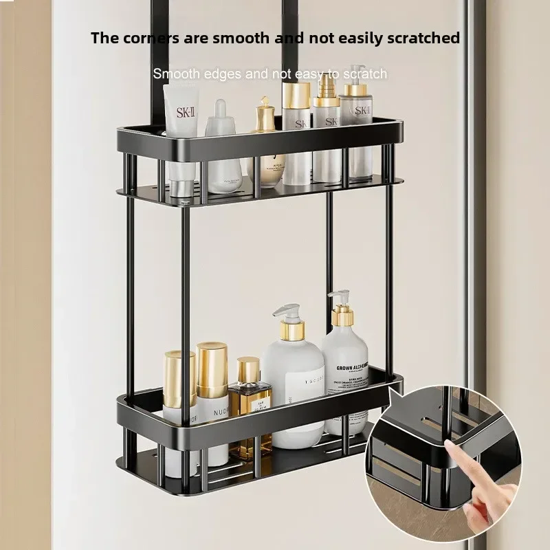 2 Tier Bathroom Storage Rack No Punching Over The Door Shower Caddy ...