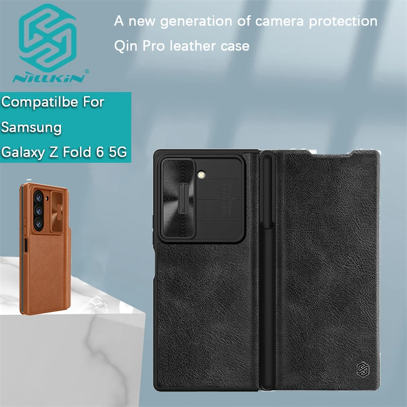 Nillkin-For-Samsung-Galaxy-Z-Fold-6-Case-Qin-Pro-leather-Flip-case ...