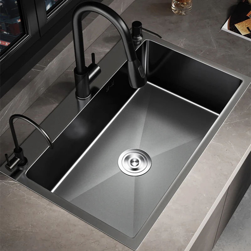 Fregadero-de-cocina-de-acero-inoxidable-304-con-montaje-superior-cuenco ...