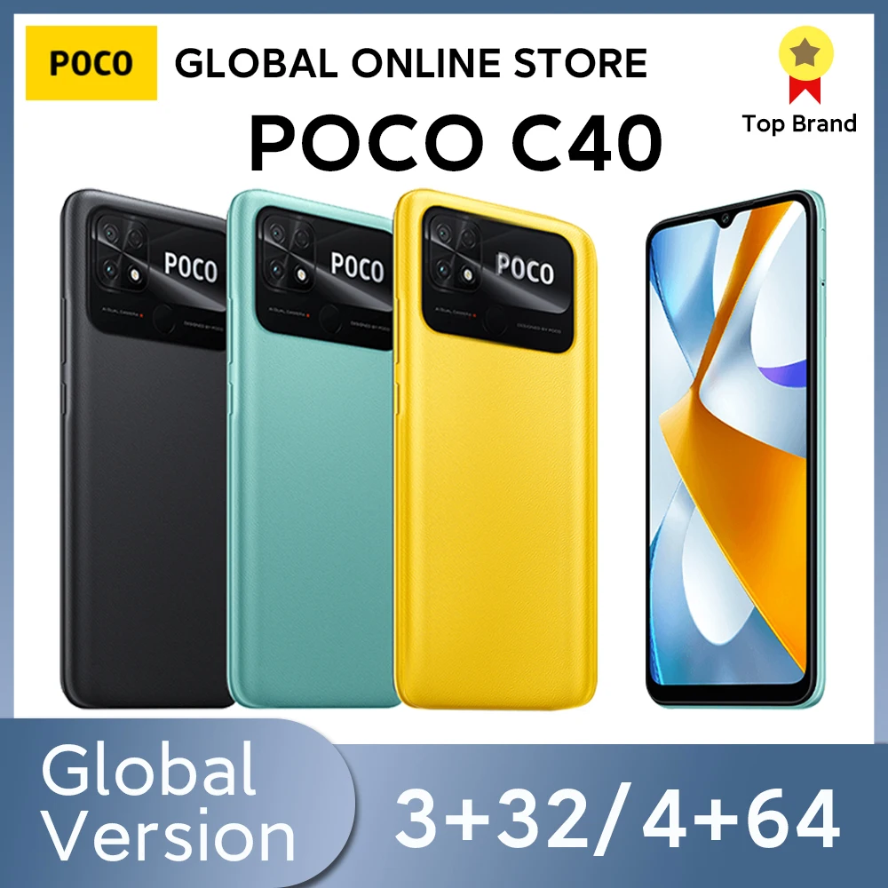 POCO-teléfono inteligente C40 versión Global, Smartphone con 3GB y 32GB ...