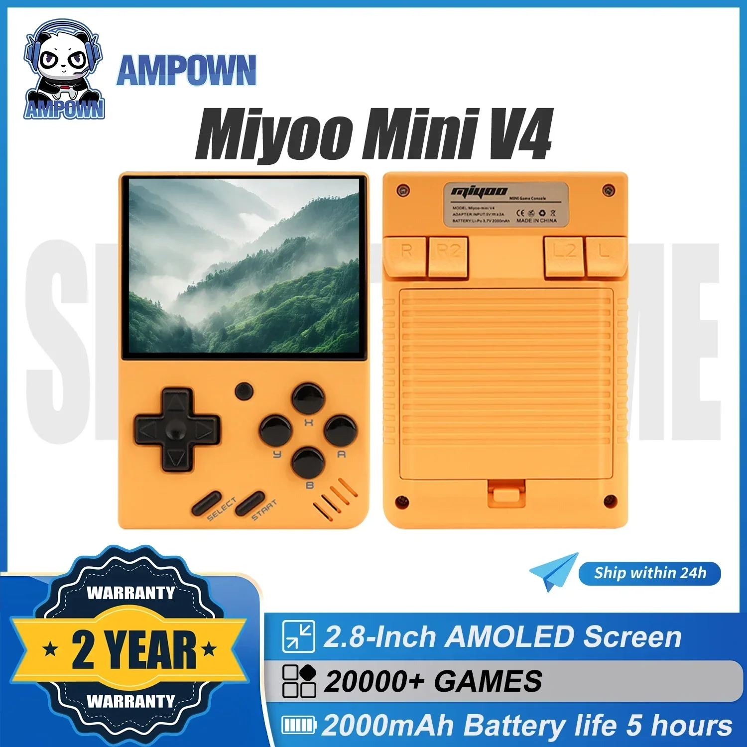 AMPOWN-Miyoo-Mini-V4-Consoles-Handheld-Game-Players-2-8-IPS-OCA ...