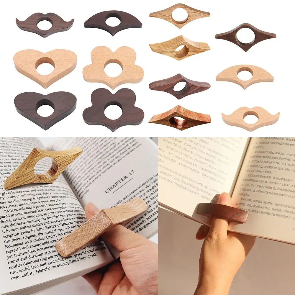 Convenient-One-Hand-Reading-Bookmarks-Page-Turning-Fixed-Wooden-Thumb ...