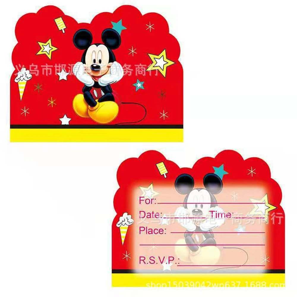 10pcs-pack-Disney-Mickey-Theme-Baby-Shower-Party-Invitation-Cards ...