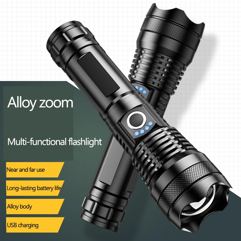 Power Bank High Power Led Flashlights With Usb Charger Ultra Powerful ...