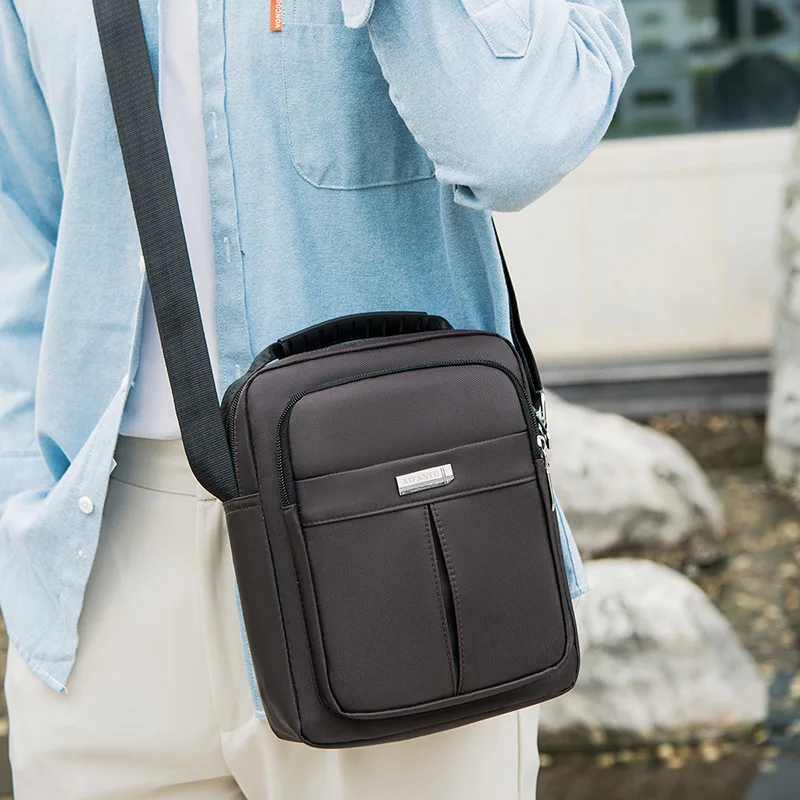 Vintage Men's Shoulder Bag Boys Crossbody Bag Simple Man Messenger Bag ...