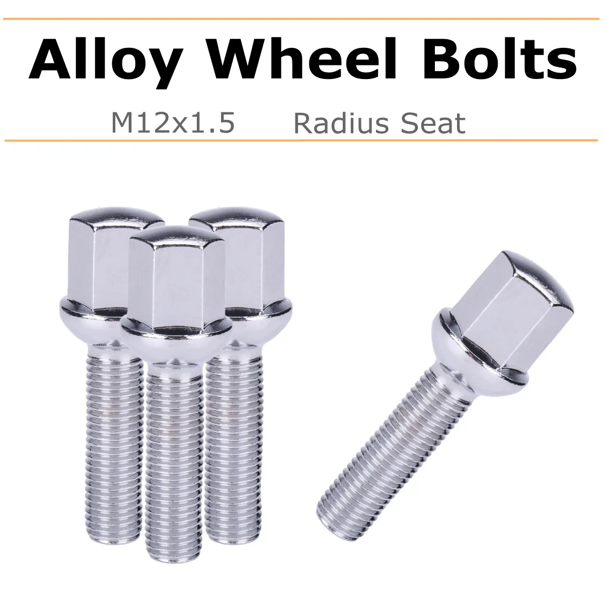 4pcs M12x1.5 Car Wheel Bolts Tire Lug Nuts Alloy Screw 40mm Length For ...