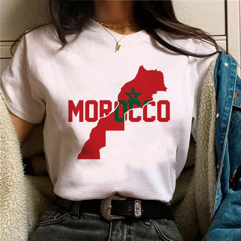 Women-t-shirt-maroc-morocco-Print-Tops-Tea-Black-T-shirt-Female-Summer ...