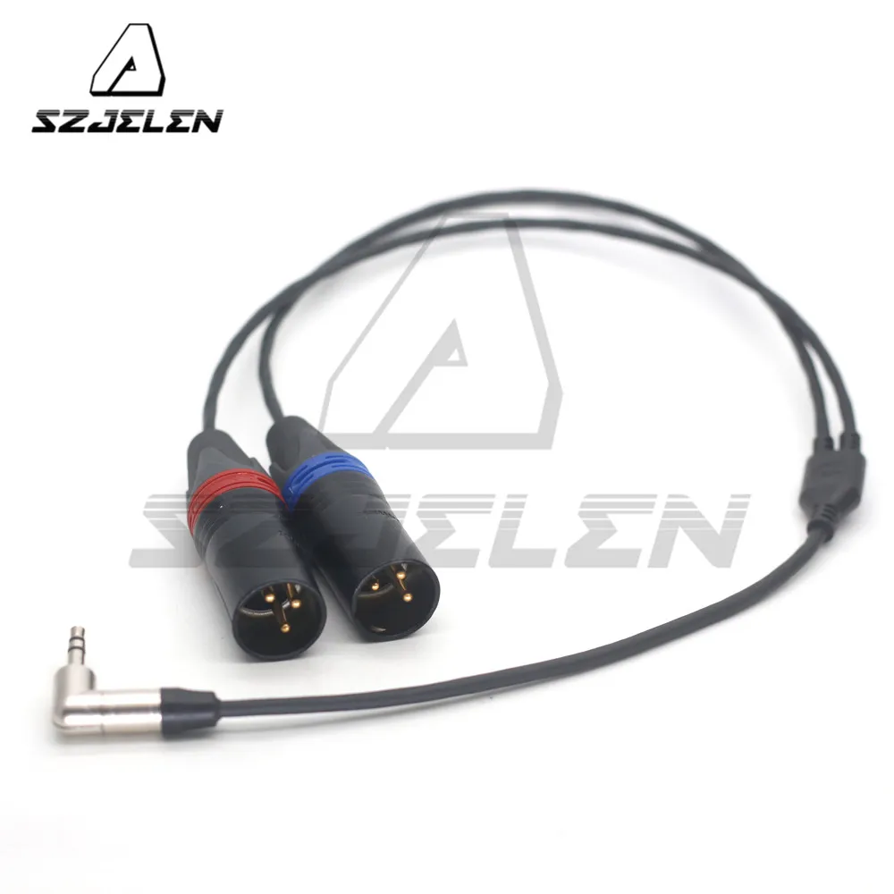 Conector de audio de 3,5 a macho doble XLR de 3 pines para los cables ...