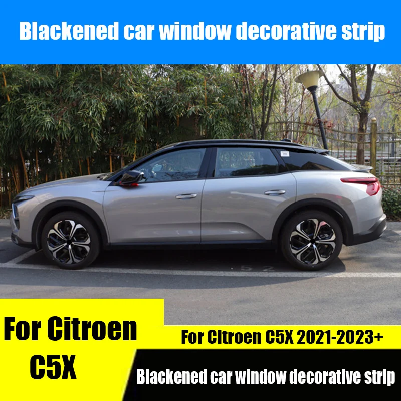 For-Citroen-C5X-2021-2022-2023-Bright-black-car-window-decoration ...