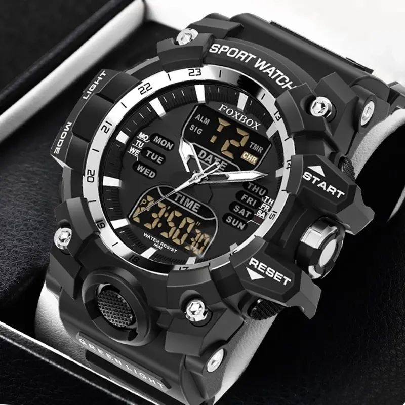 Dual Time Watch Men Sports Watches | Watch Men Dual Time Chrono - New ...