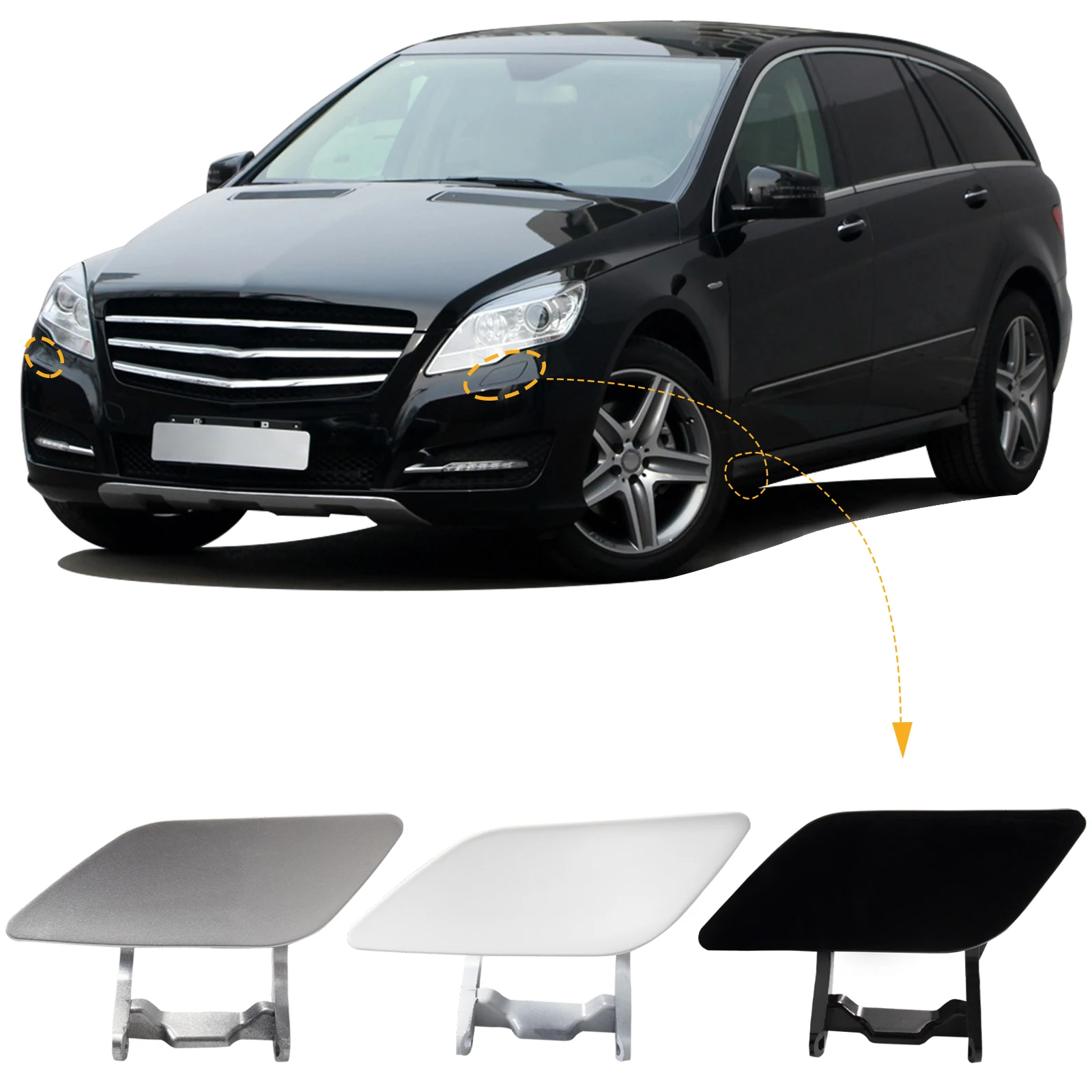 Front Bumper Headlight Washer Cover Cap For Mercedes Benz W251 R-Class ...