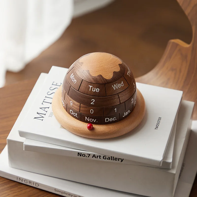 Creative-Wood-Earth-Transparent-Luminous-Calendar-Planet-Household-Memo ...