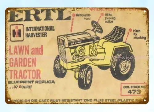 retro toy International Harvester Cub Cadet Lawn Garden Tractor metal ...