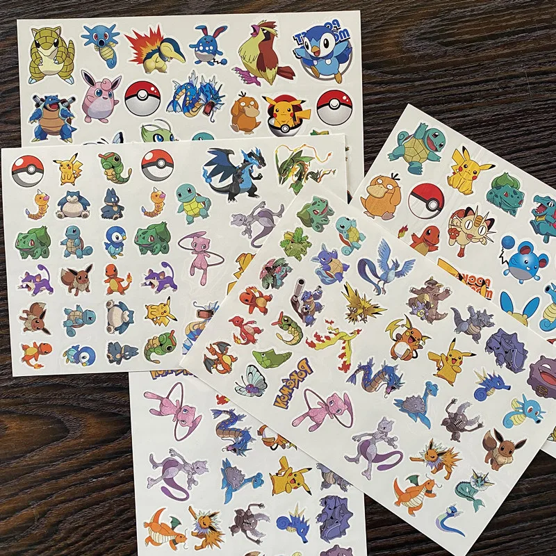 Generic Pokemon Cartoon Pikachu Stickers Waterproof Cute Tattoo ...