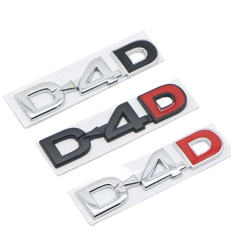3D Metal Logo D4D Emblem Letters Car Trunk Badge For Toyota Yaris ...