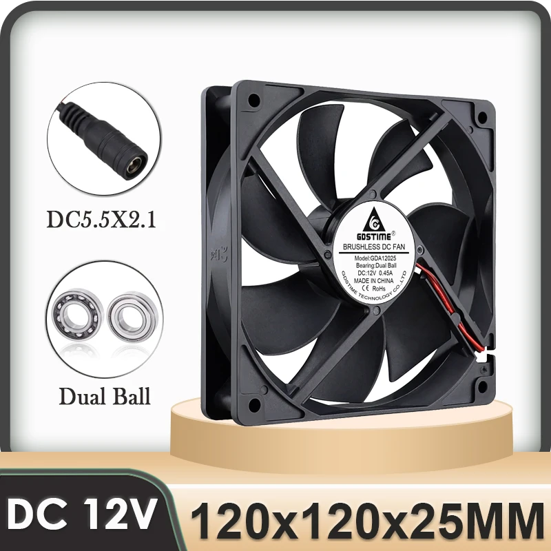 Gdstime-DC-12V-12025-PC-CPU-Desktop-Computer-Case-Fan-120mm-12cm-Dual ...