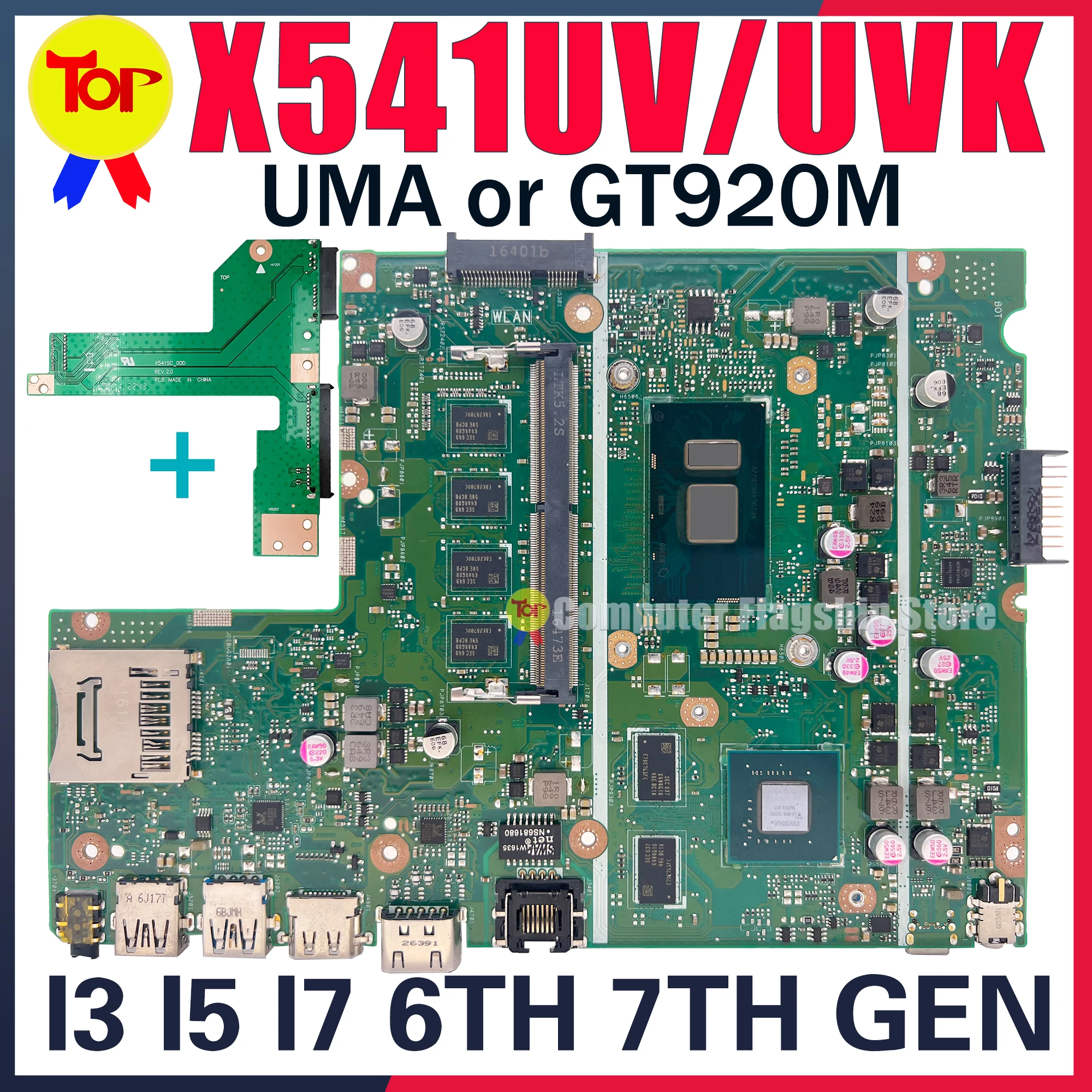 X541UV-Laptop-Motherboard-For-ASUS-X541UVK-X541UJ-F541U-X541U-A541U-0G ...