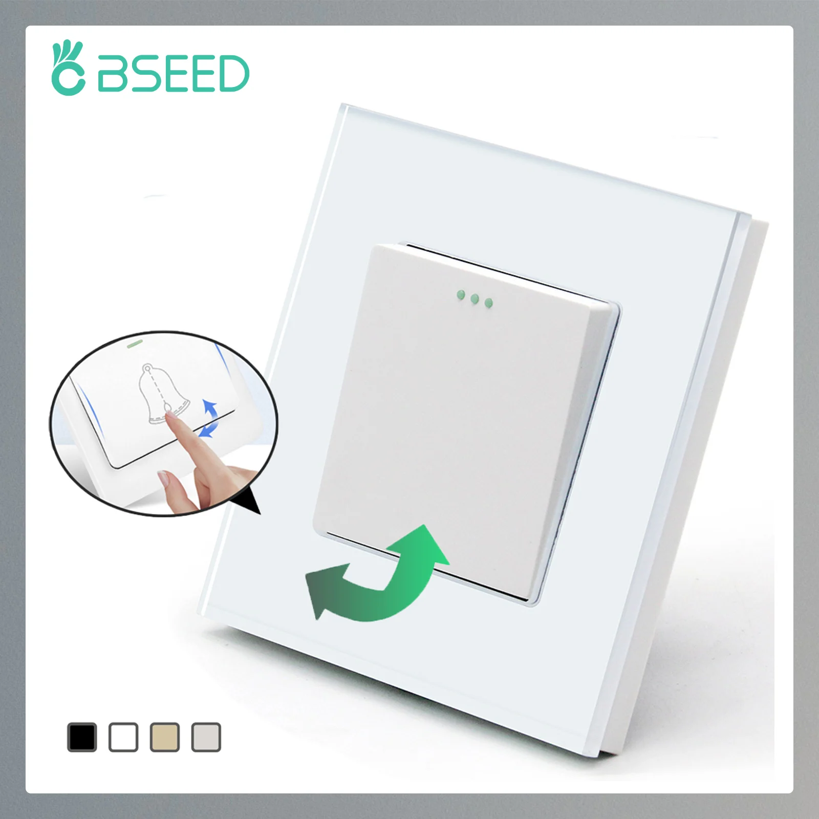 BSEED-Mechanical-Wall-Light-Push-Switch-1-2Gang-1Way-Automatic-Rebound ...