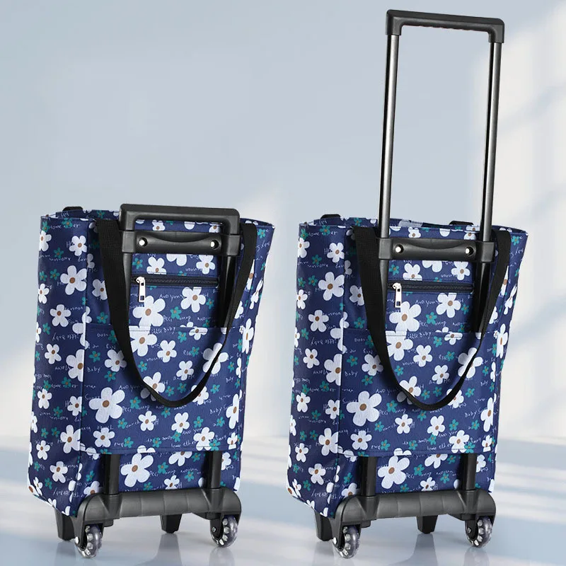 Portable Vegetables Grocery Bag For Supermarket Foldable Shopping Cart ...