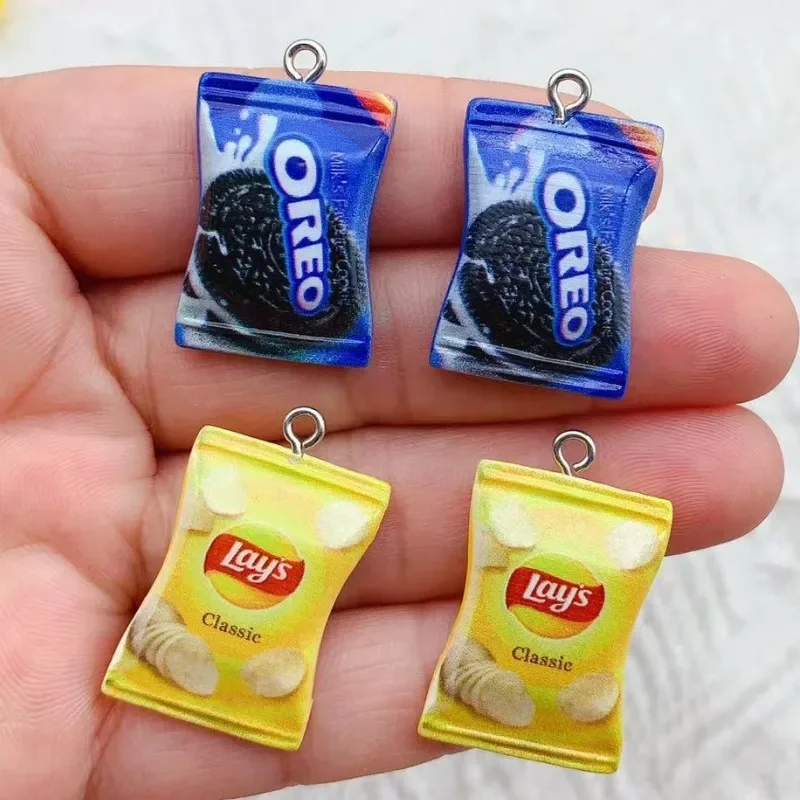 10pcs-pack-Mini-Snack-Resin-Charms-Earring-Keychain-Necklace-Pendant ...