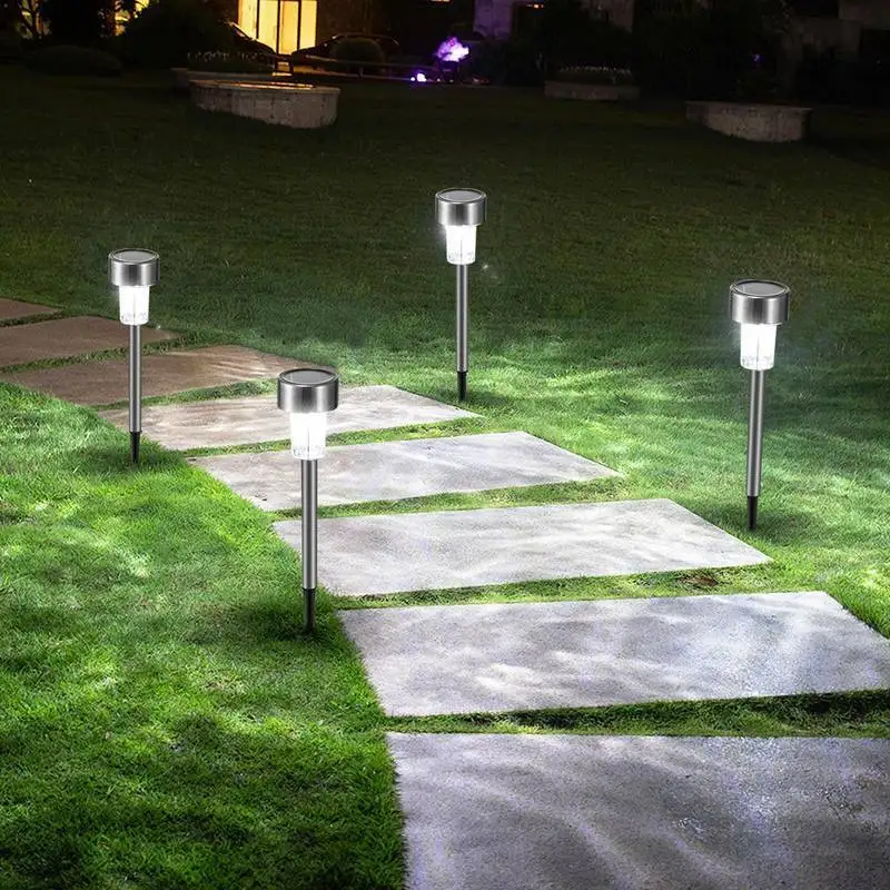 LED-Solar-Light-Stainless-Steel-Lawn-Lamp-Landscape-Path-Lights-Garden ...
