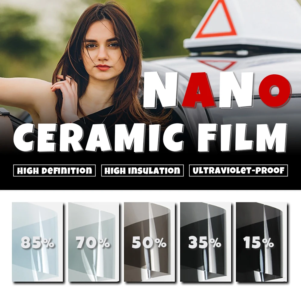 Width 50/55cm IR100% 2 MIL Thermal insulation Nano ceramic film car ...