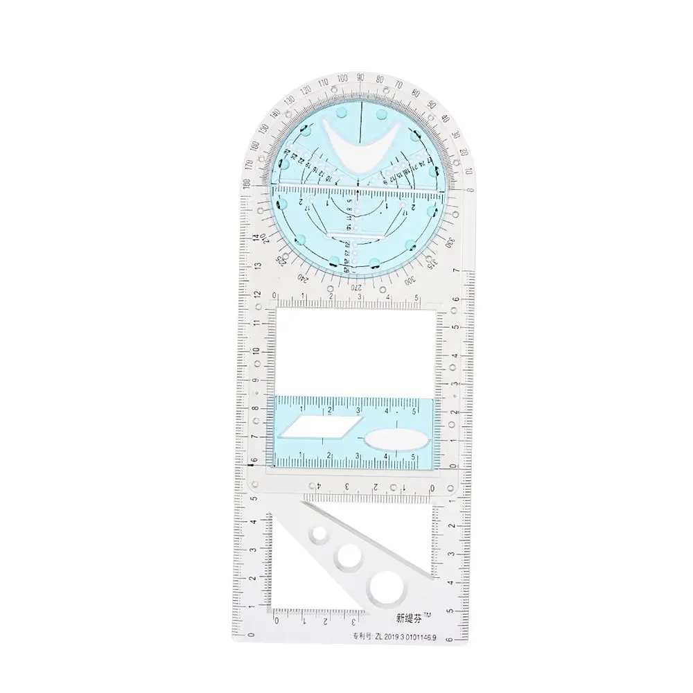 Regle - equerre,Règle de dessin géométrique multifonctionnel,outil de ...