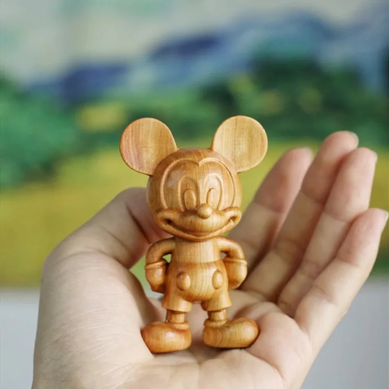 1Piece-6cm-7-5cm-Wood-carving-cartoon-character-Mickey-handmade ...