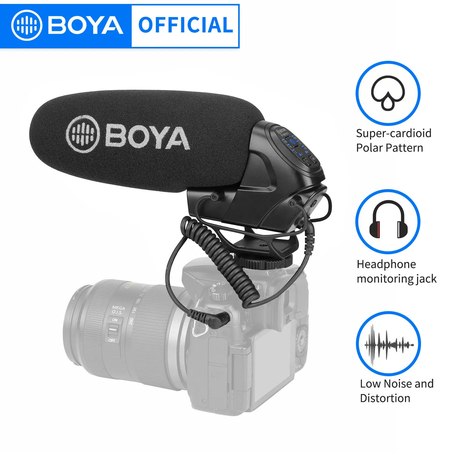 BOYA-BY-BM3032-Supercardioid-Pada-Kamera-Senapan-Mikrofon-Profesional ...