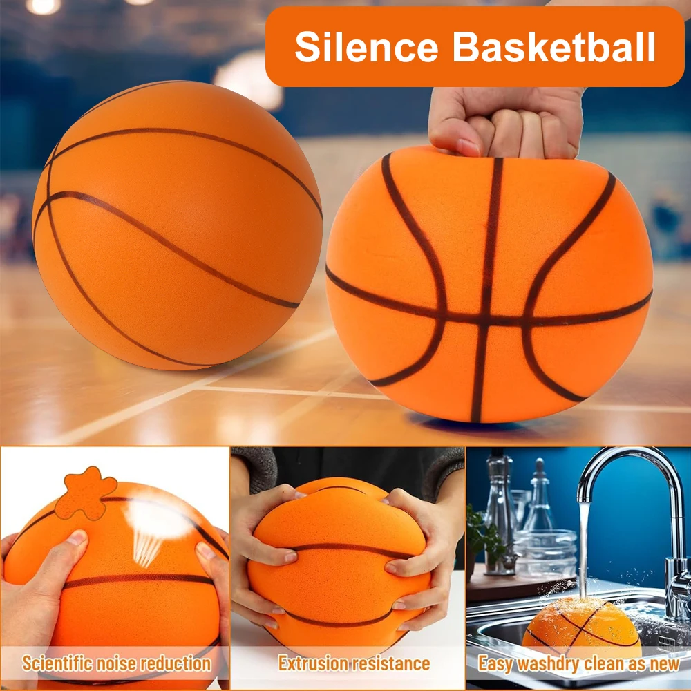 Silent Dribbling Basketball Indoor Foam Ball Size 3/5/7 High Bounce ...