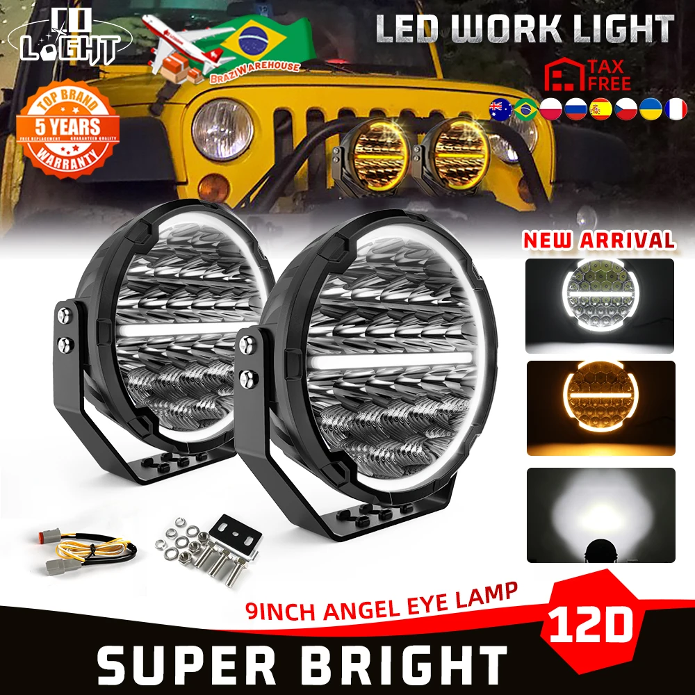 CO-LIGHT-New-9-Inch-Round-Offroad-LED-Driving-Lights-with-DRL-IP68-Spot ...