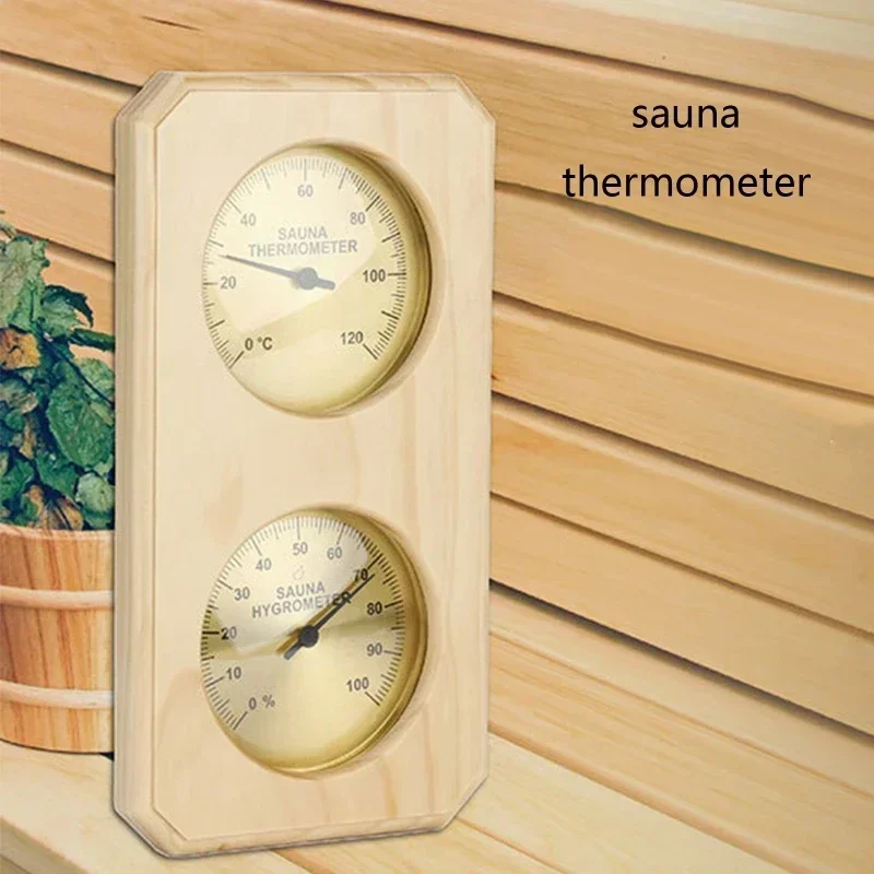 Double-Metal-Wooden-Sauna-Sweat-Steam-Room-Hanging-Hygrometer-for ...