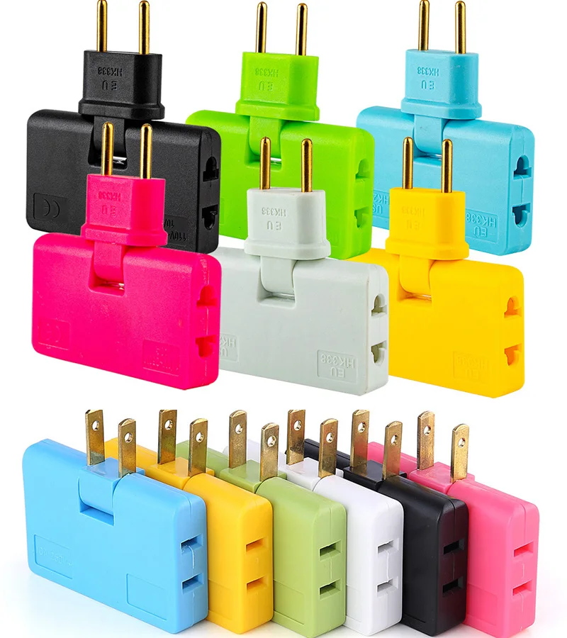 110v-220v-2500W-US-EUR-Plug-Adapter-European-Regulations-1to3-Ports ...