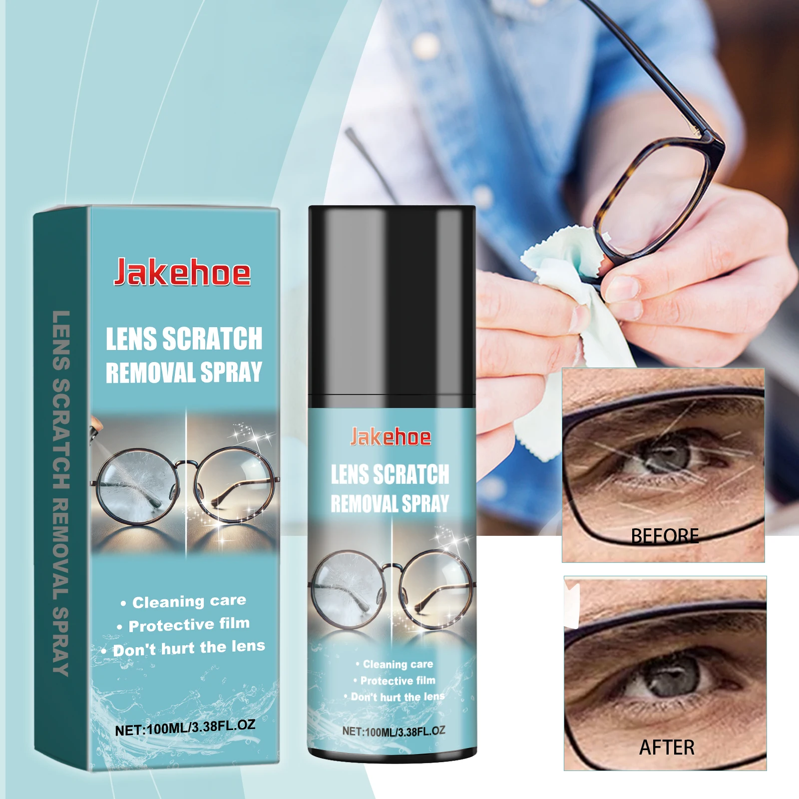 100/200/300ml Lens Cleaning Spray Anti-fogging for glasses, clear ...