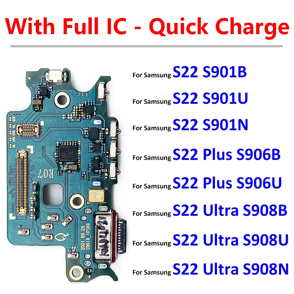 USB-Charging-Board-Port-Flex-Cable-Connector-For-Samsung-S22-Plus-Ultra ...