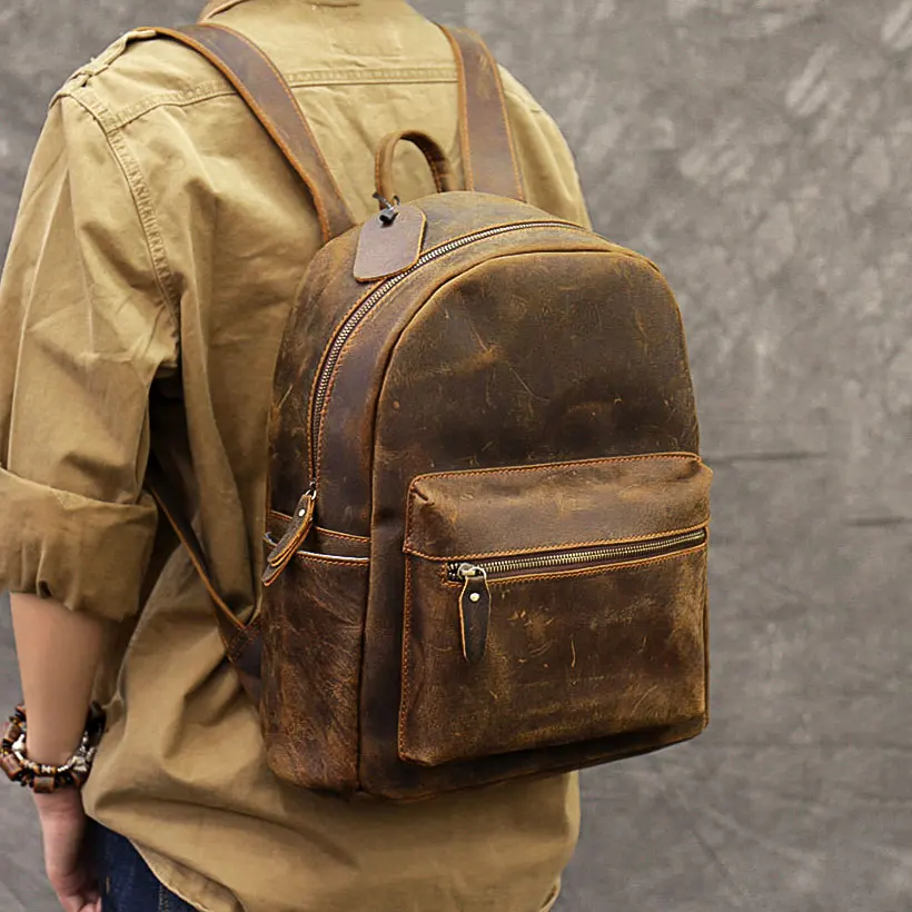 Men-s-Oli-Genuine-cow-leather-backpack-waterproof-laptop-travel-Real ...