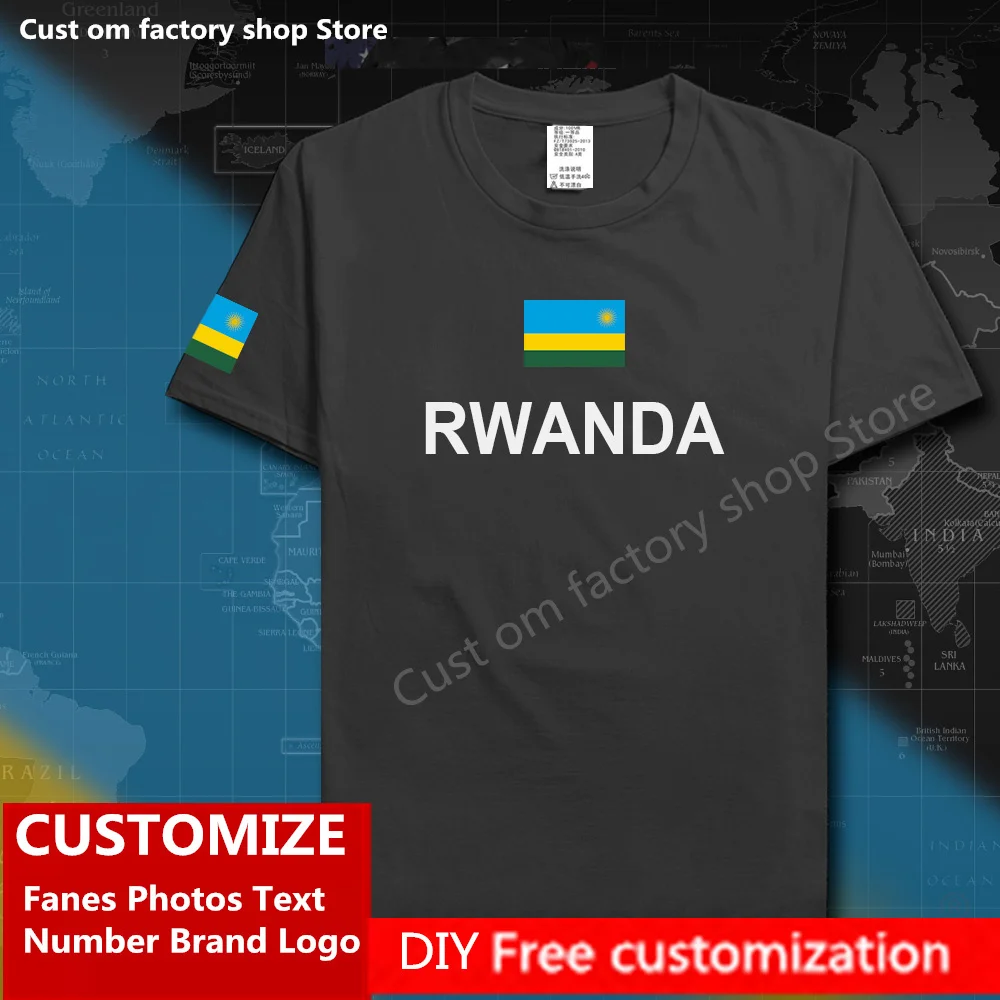 Rwanda-Rwandan-Rwandese-Cotton-T-shirt-Custom-Jersey-Fans-DIY-Name ...