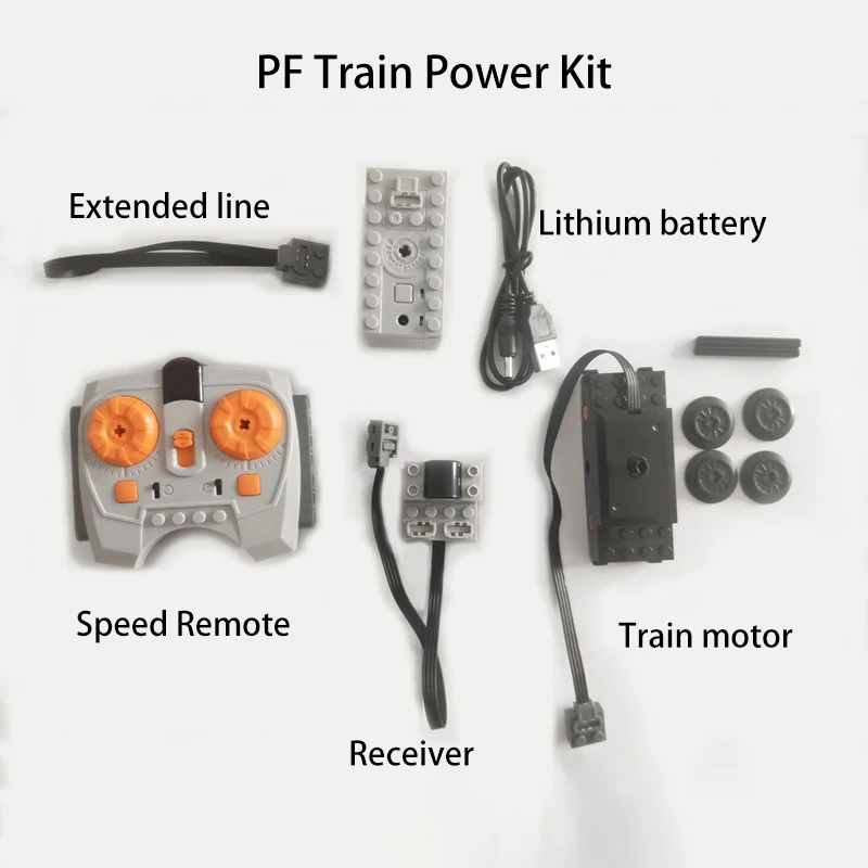 Compatible With Lego Pf Train Motor Power Assembly Moc Building Blocks ...