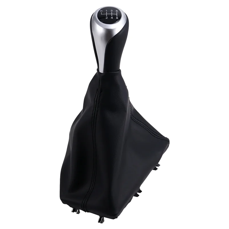 A03Z-Car 6 Speed Manual Gear Lever Stick Shift Knob With PU Leather ...