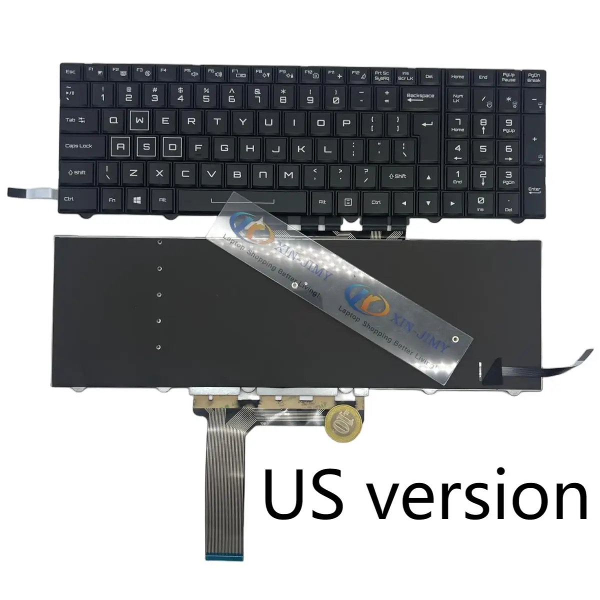 Teclado retroiluminado P750 UI RGB para CLEVO P750DM P750DM-G P750ZM ...