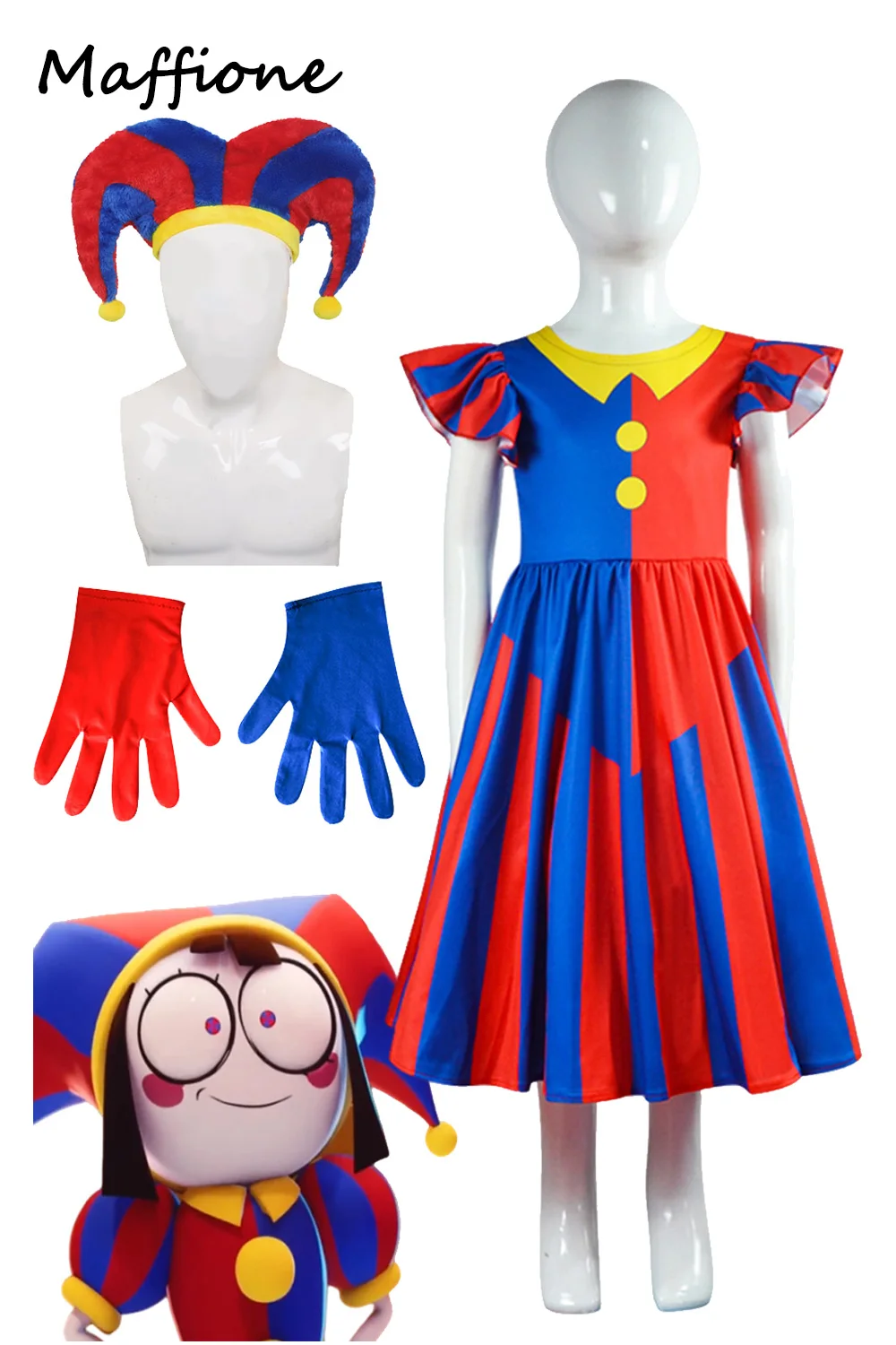 Pomni-Costumes-Kids-Dress-Costume-Cartoon-TV-Amazing-Cosplay-Digital ...